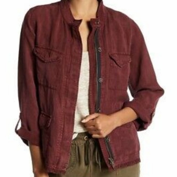 Sanctuary | Jackets & Coats | Sanctuary Roy Burgundy Red Military ...